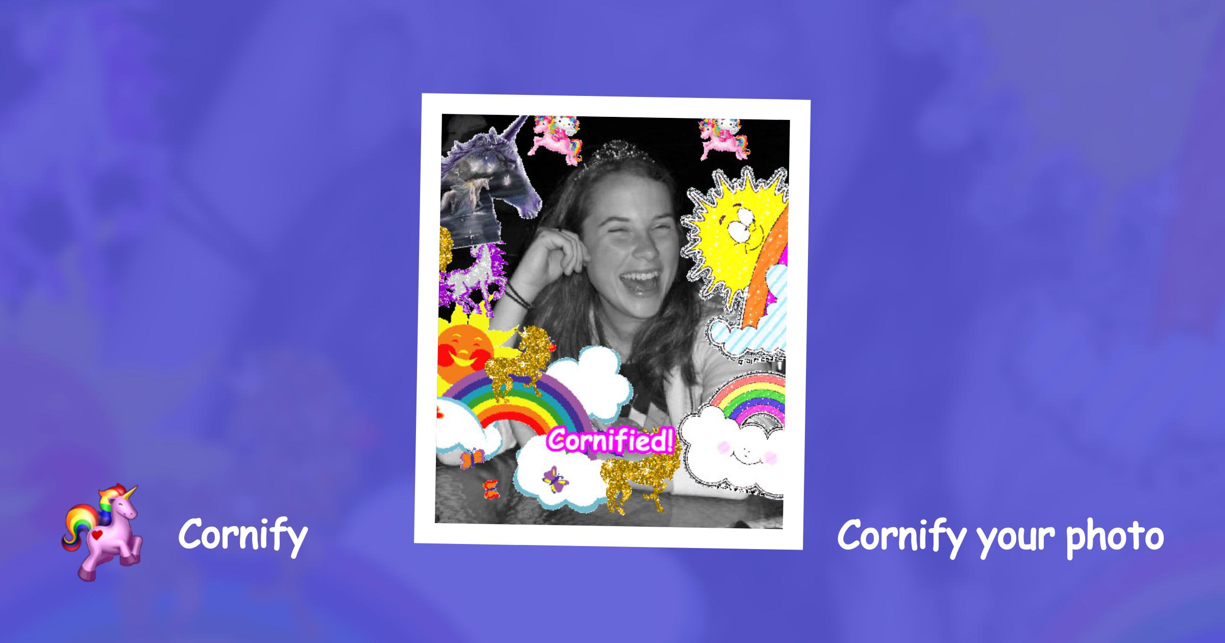 A joyful cool awesome cool unicorn | Cornify