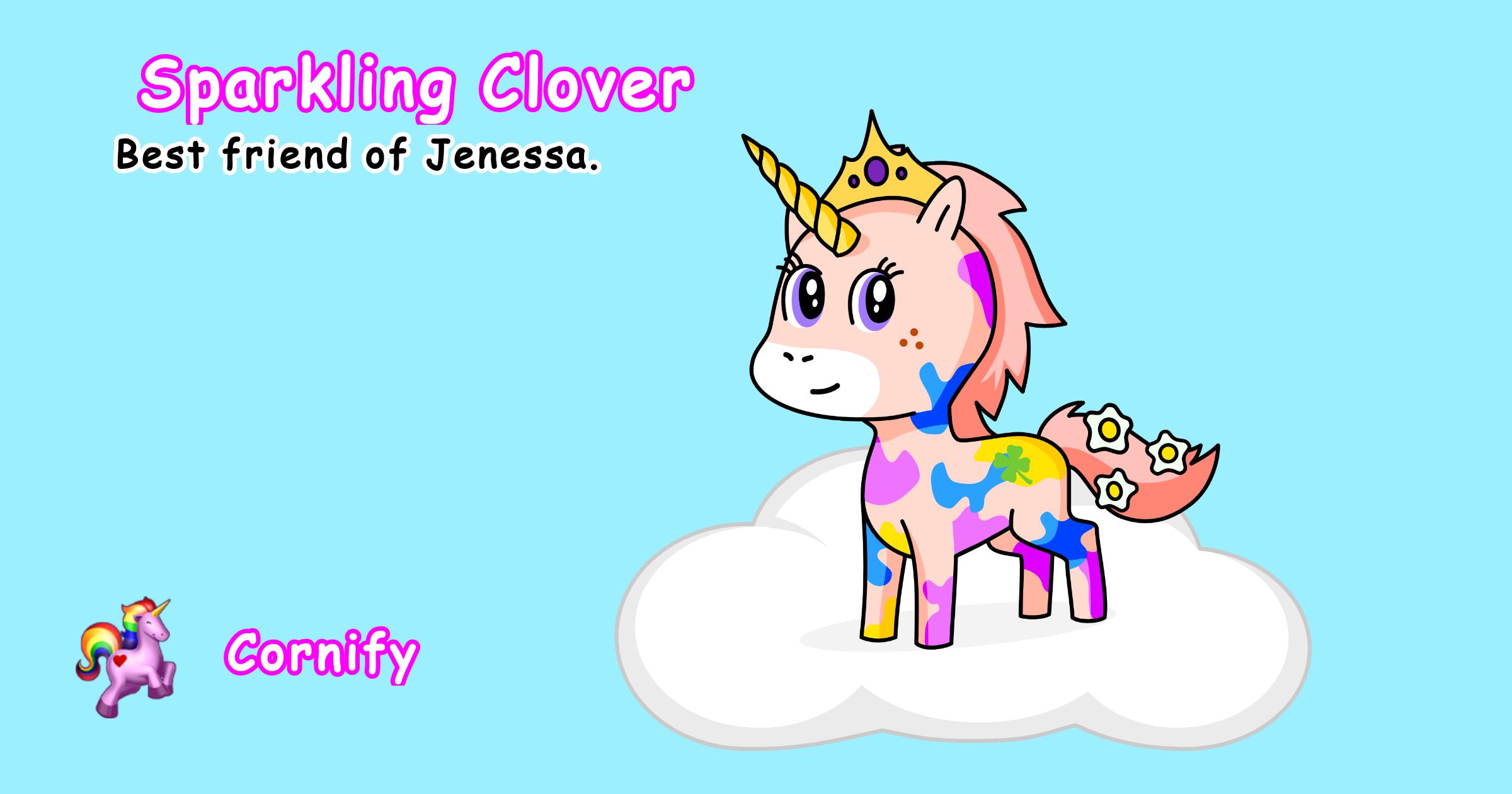 Sparkling Clover the unicorn