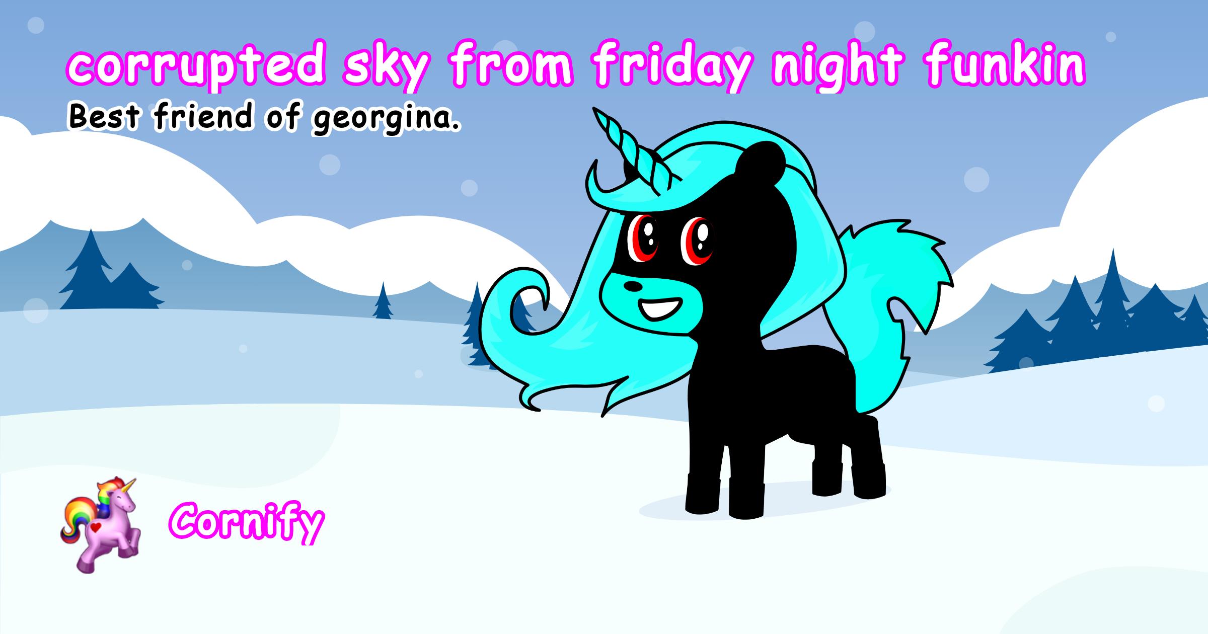 corrupted sky from friday night funkin the unicorn