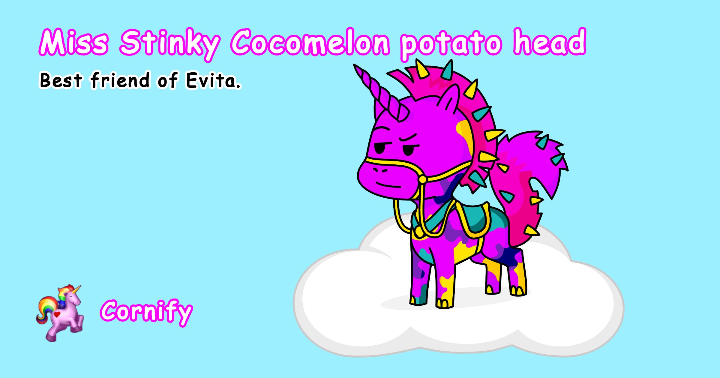 Miss Stinky Cocomelon potato head the unicorn
