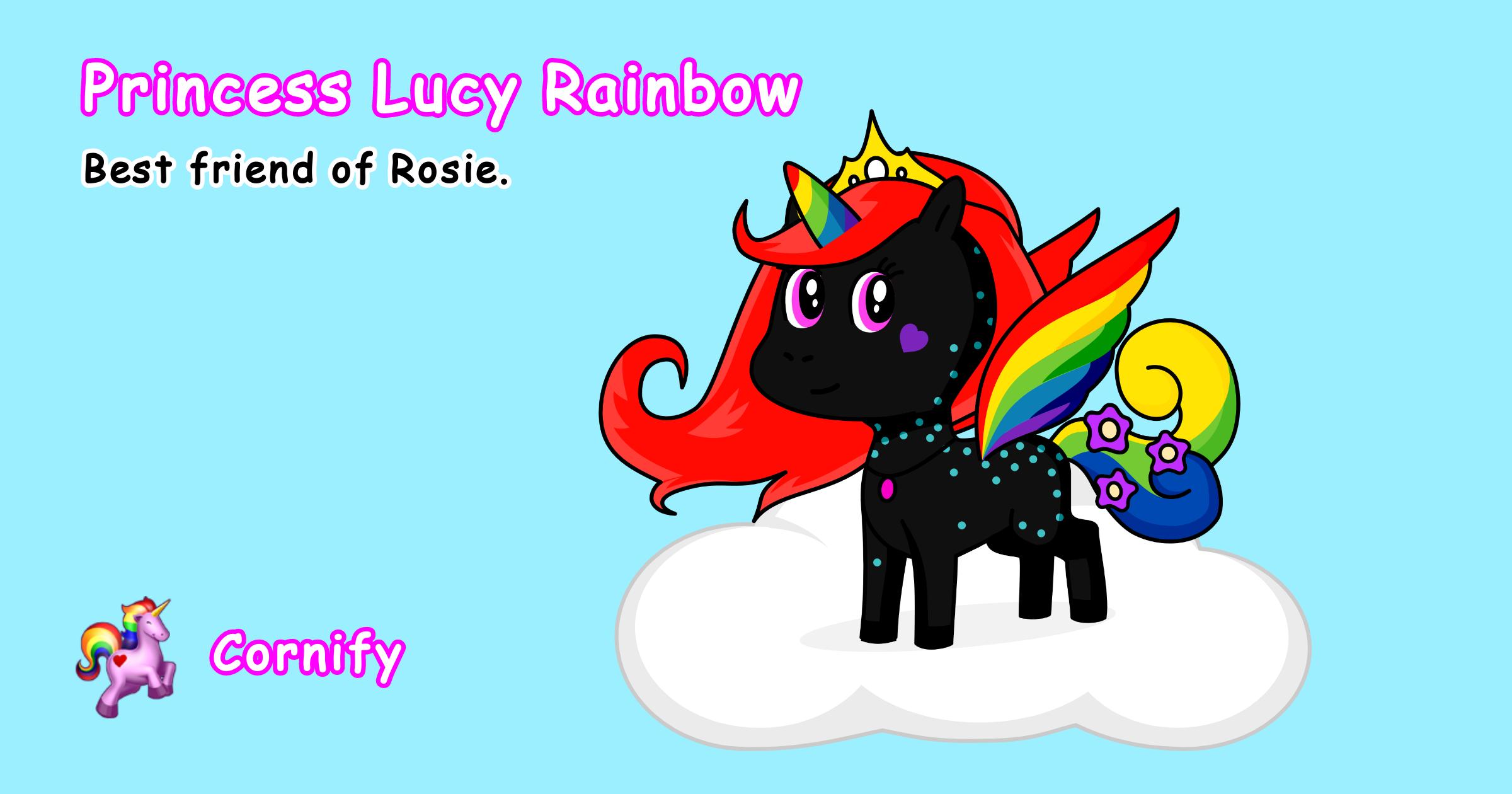 Princess Lucy Rainbow the unicorn