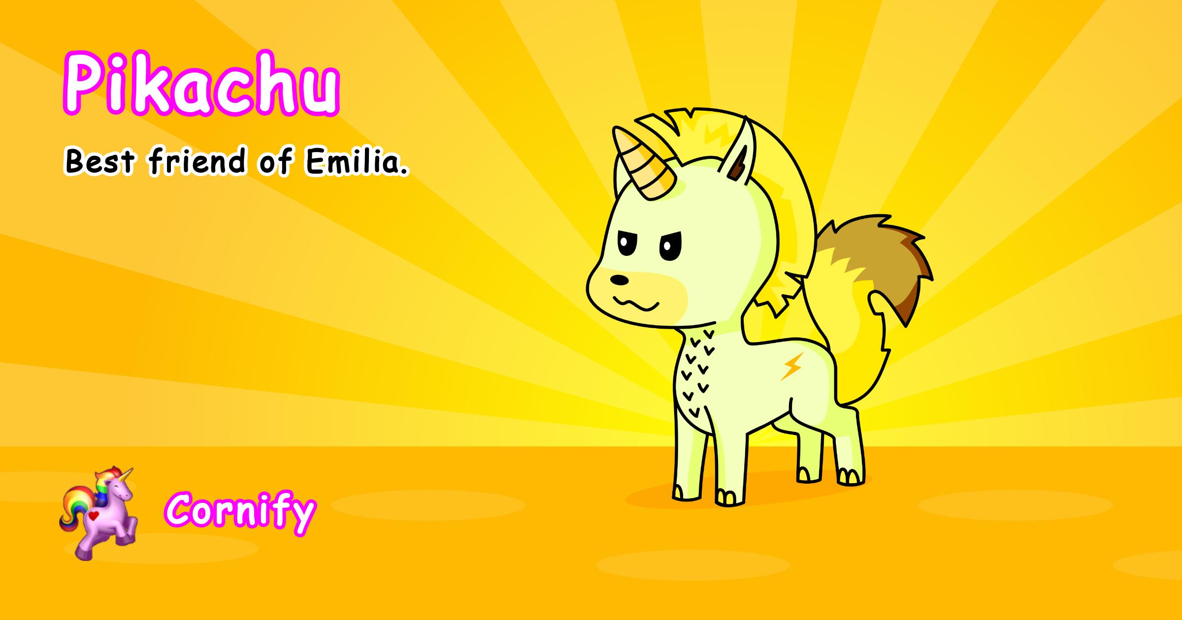 Pikachu the unicorn