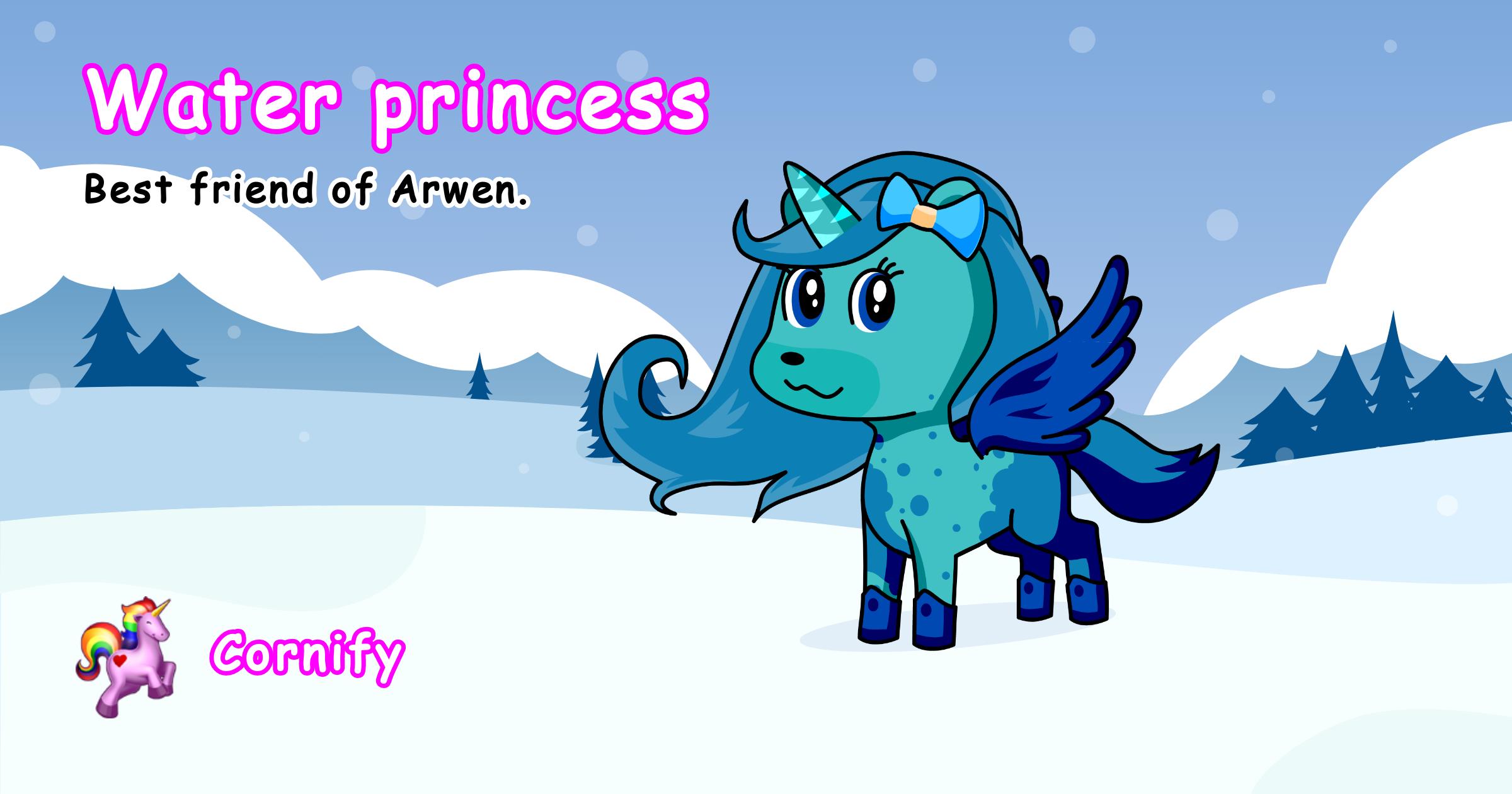 Water princess the unicorn