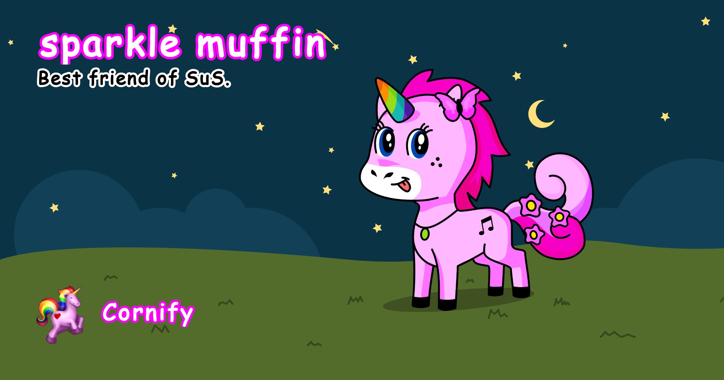 sparkle muffin the unicorn