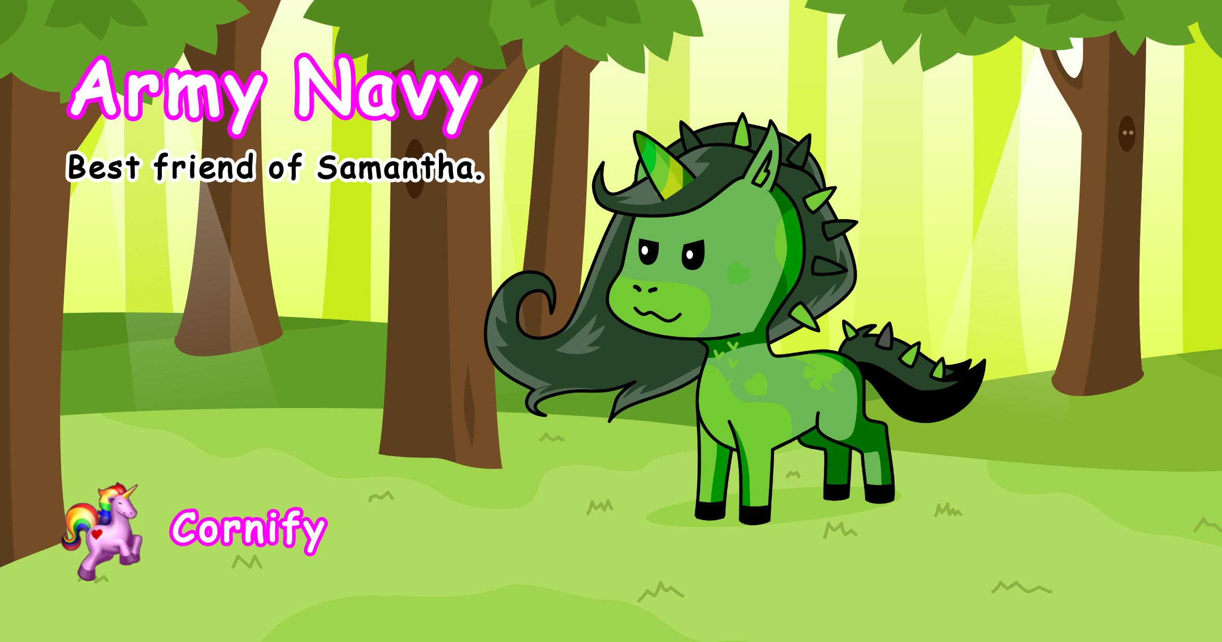 Army Navy the unicorn