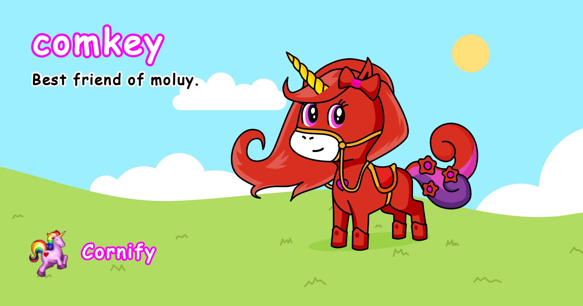 comkey the unicorn