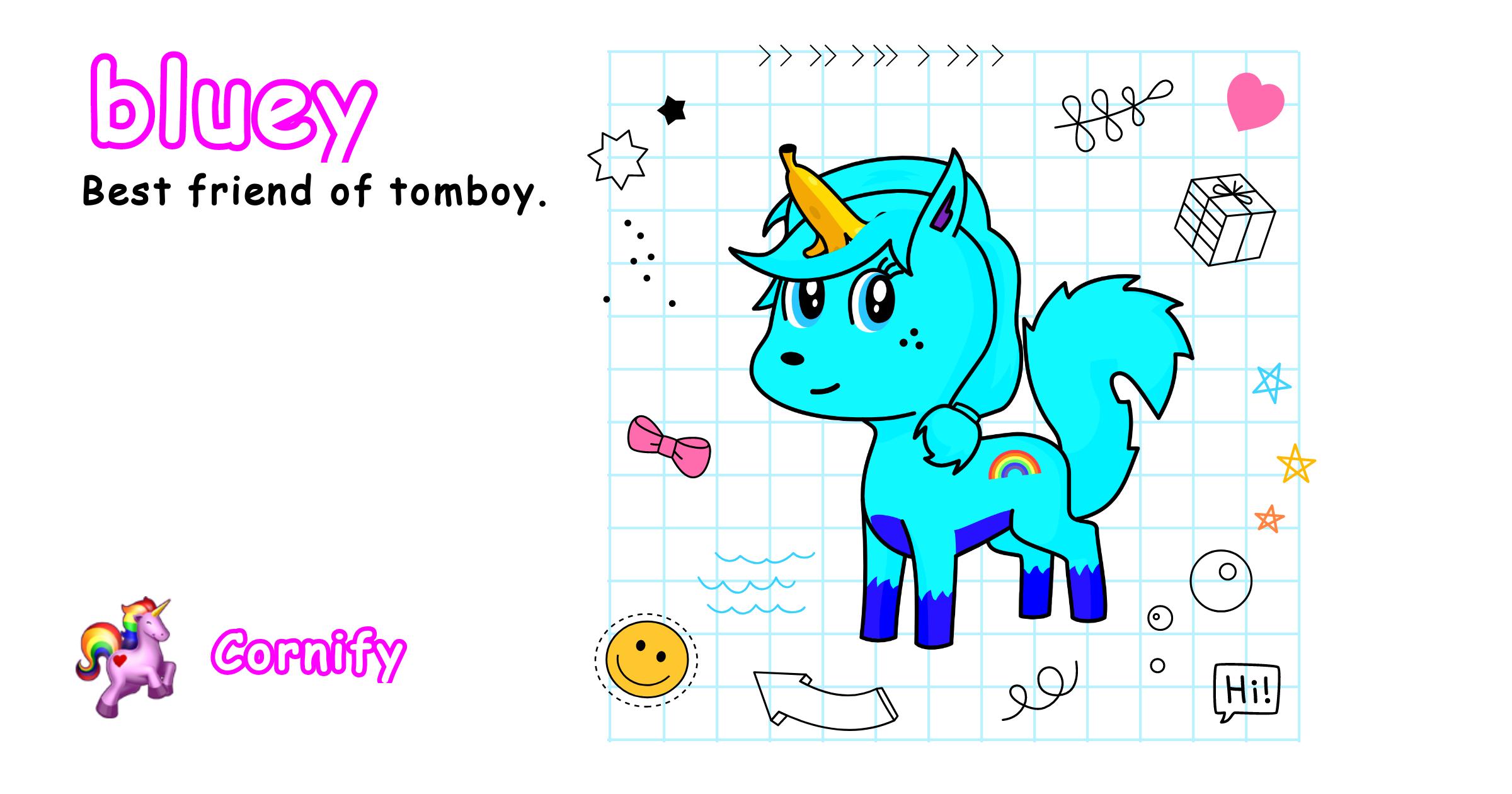 bluey the unicorn